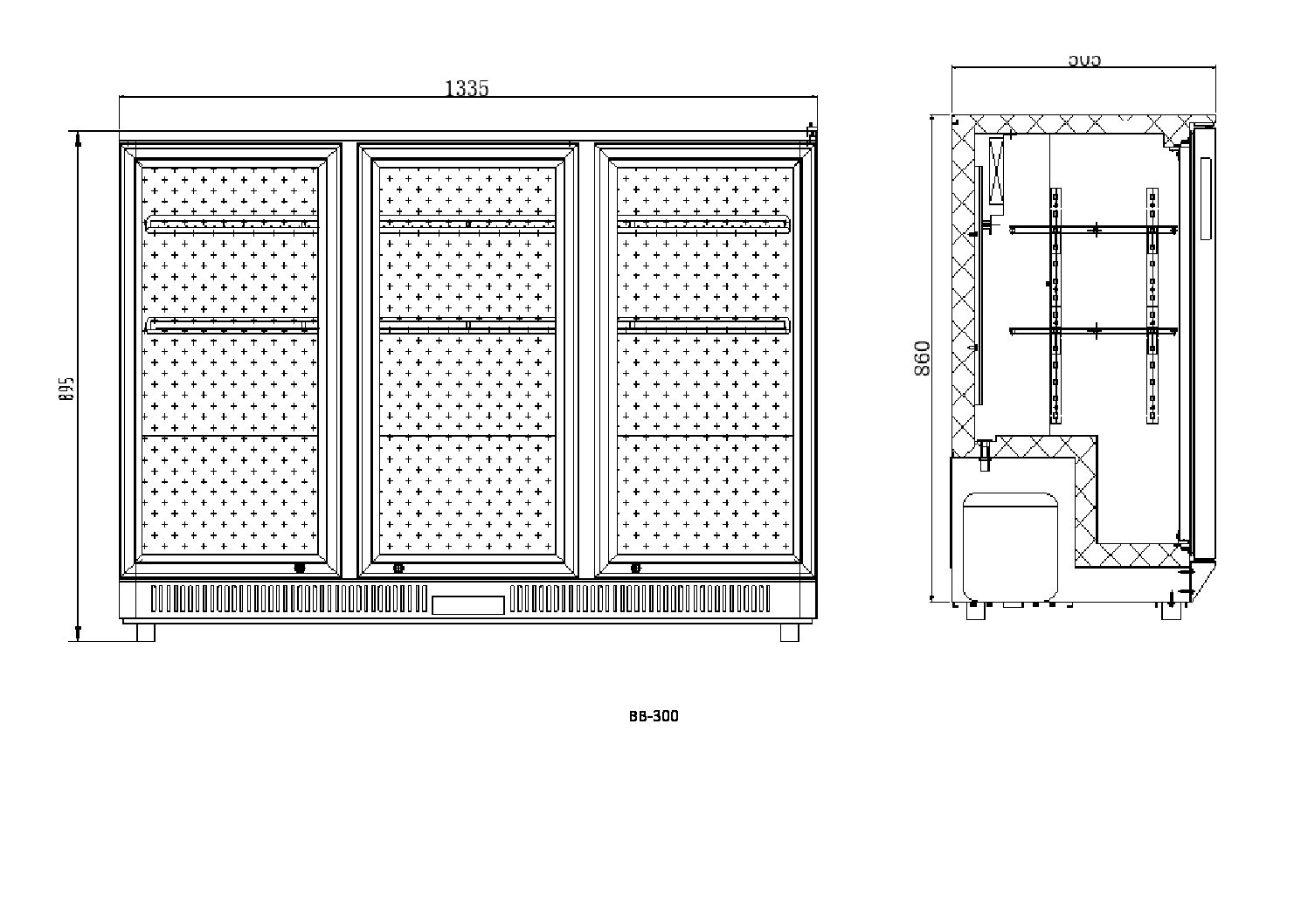 BB-300 Line drawing – Trufrost