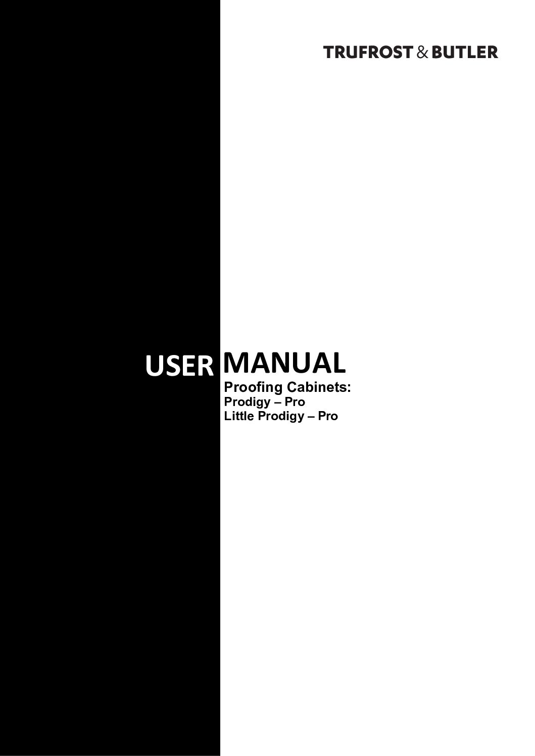 Prodigy Pro User Manual Trufrost