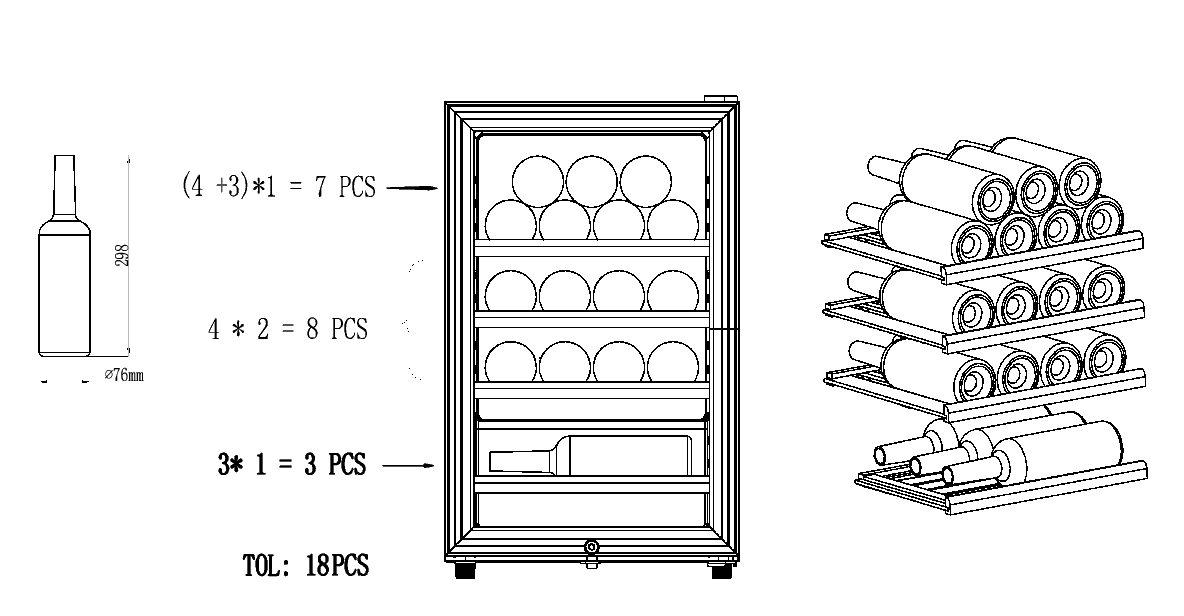 W-18 SZ line drawing – Trufrost